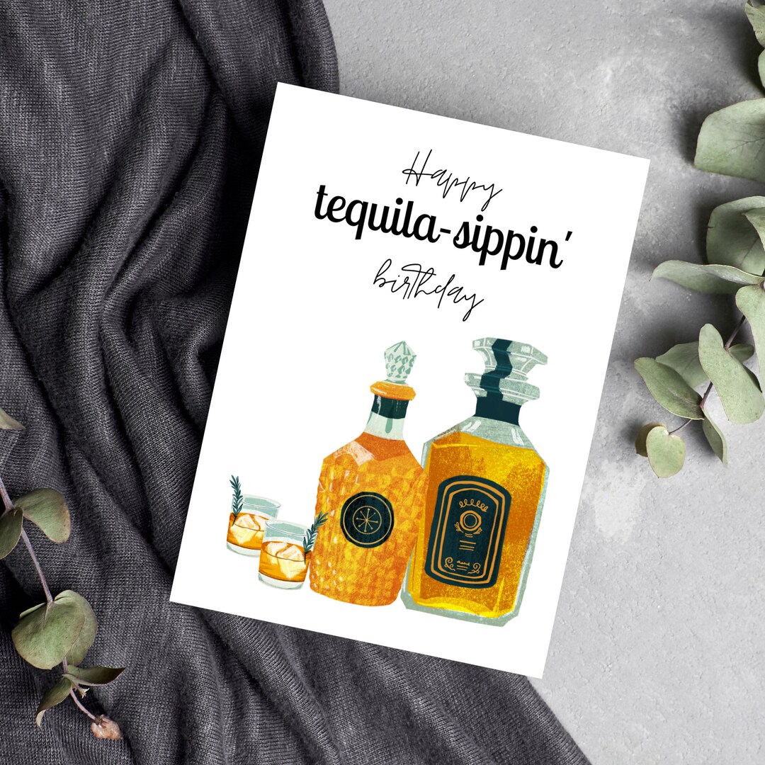Tequila Gifts Tequila Card 60th Birthday Gifts 60th Birthday Man 58th ...