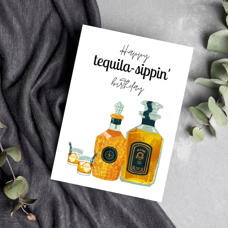 Tequila Gifts Tequila Card 60th Birthday Gifts 60th Birthday Man 58th ...