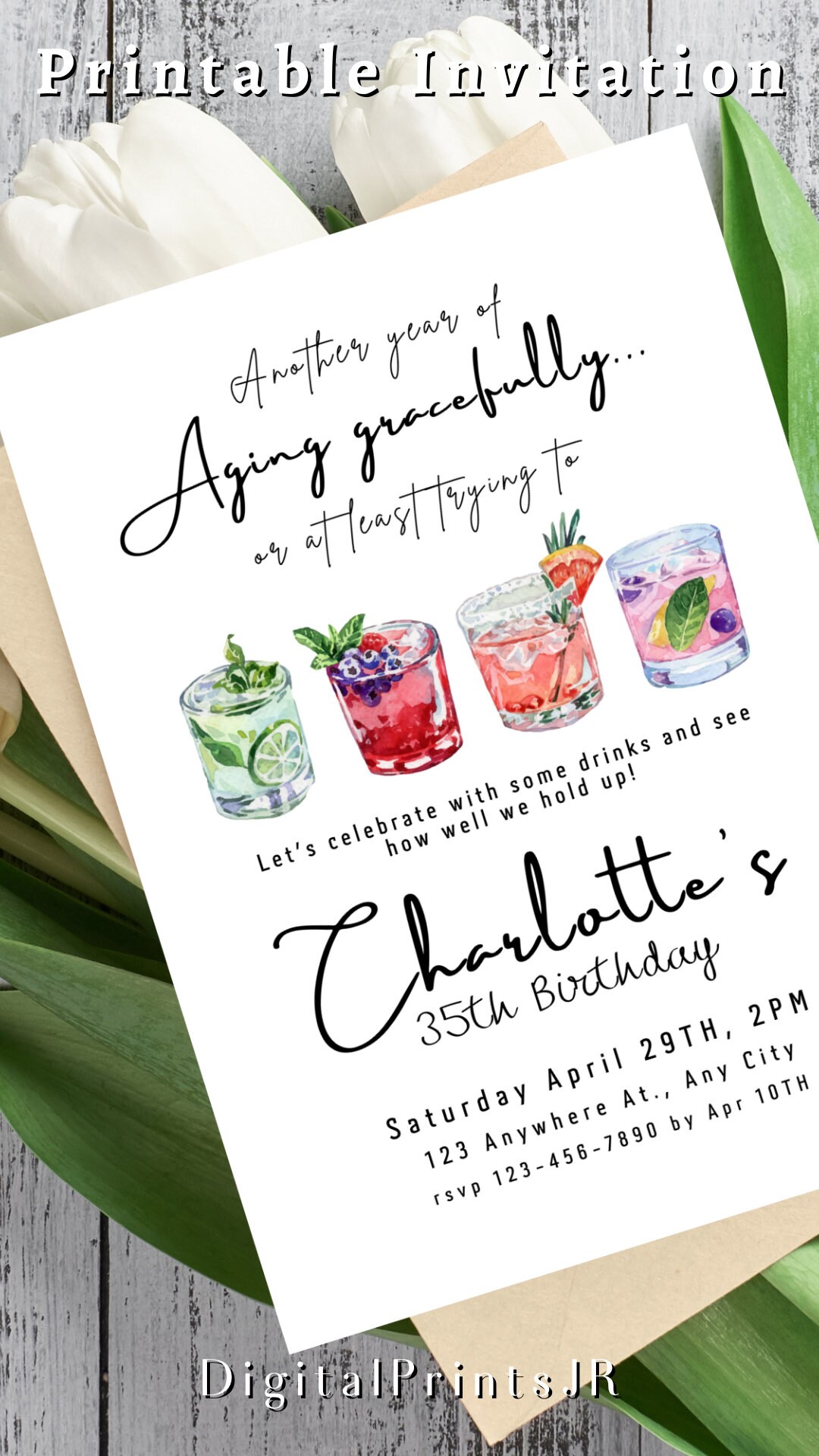 Drinks Birthday Party Invitation Funnies Invit Wanted Invitation ...