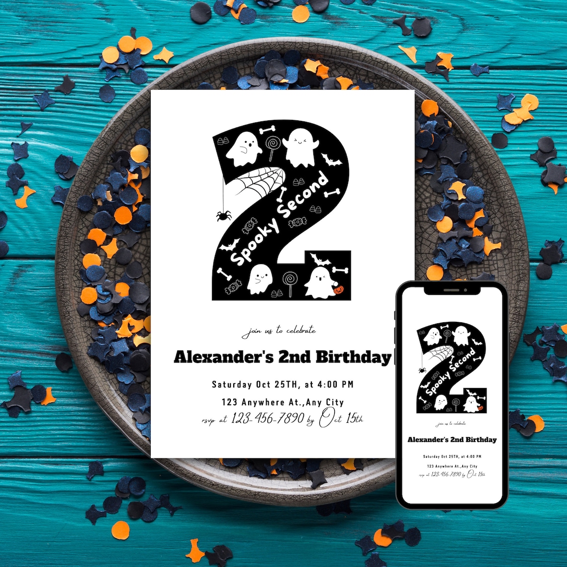 Spooky Birthday Invitation Two Spooky Birthday Invitation Two Spooky ...