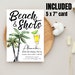 Beach and Shots Invitation Beach Birthday Invitation Beach Birthday ...