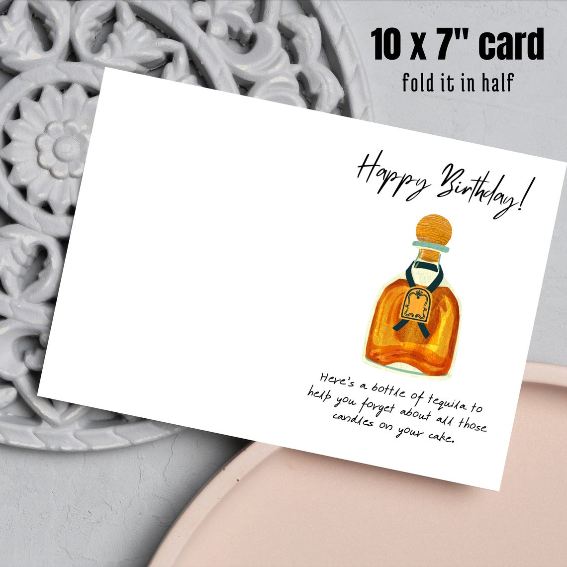 Tequila Birthday Card Tequila Birthday Party Tequila Birthday Gift ...