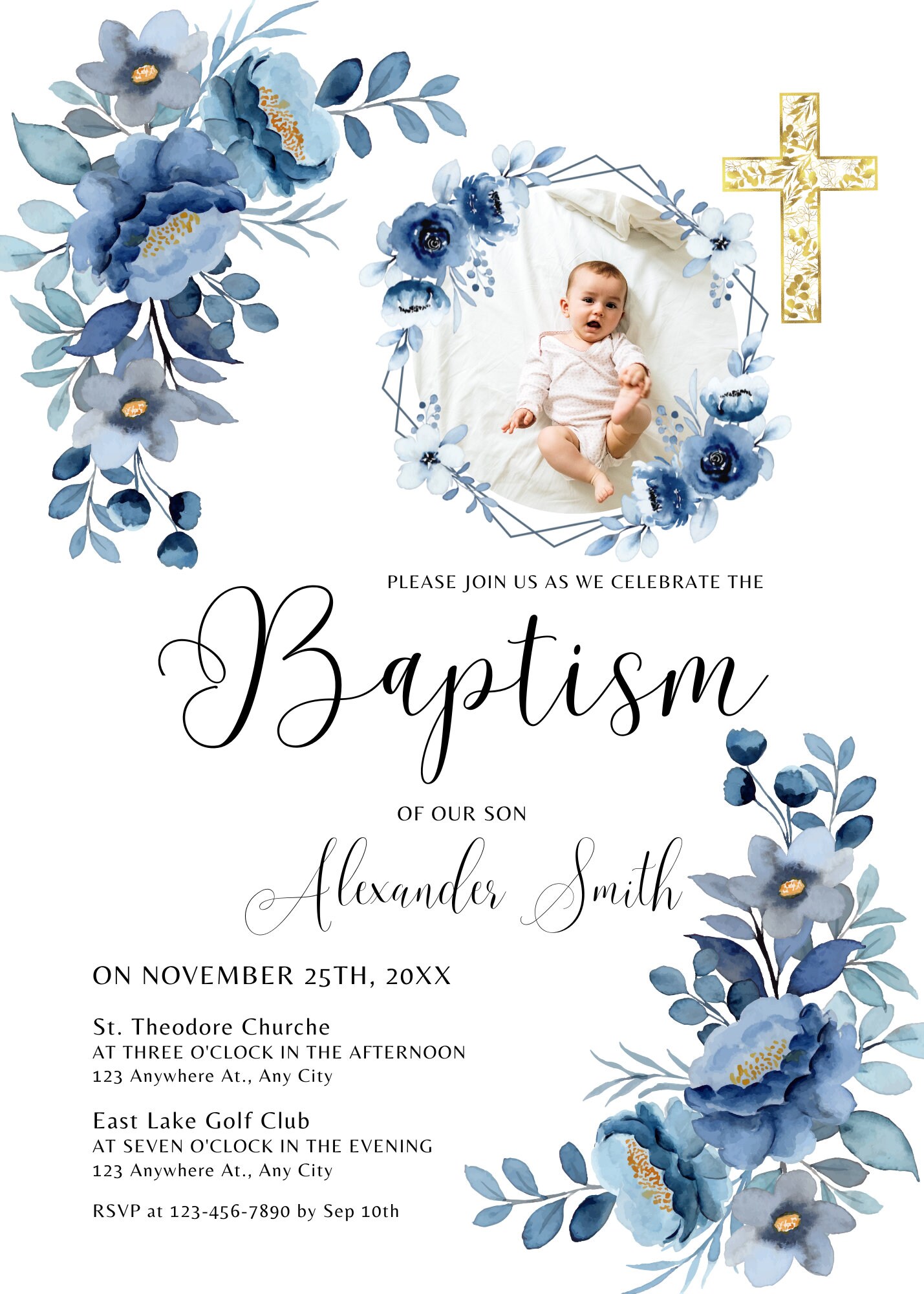 Lds Baptism Invites Lds Baptism Invitation Boy E Invites Baptism Evites ...