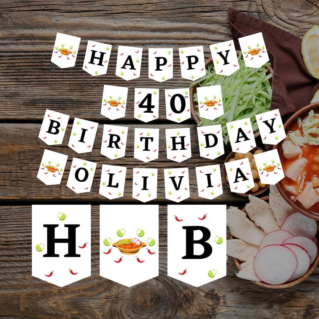 64th Birthday 50th Birthday Decorations Pozole Party Mexican Birthday ...