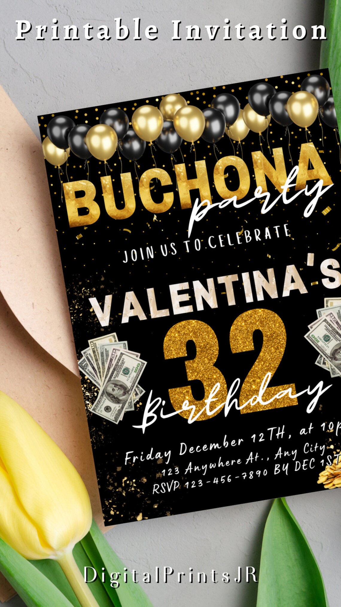 Buchona Invitation Buchona Party Buchona Digital Invitation - Etsy