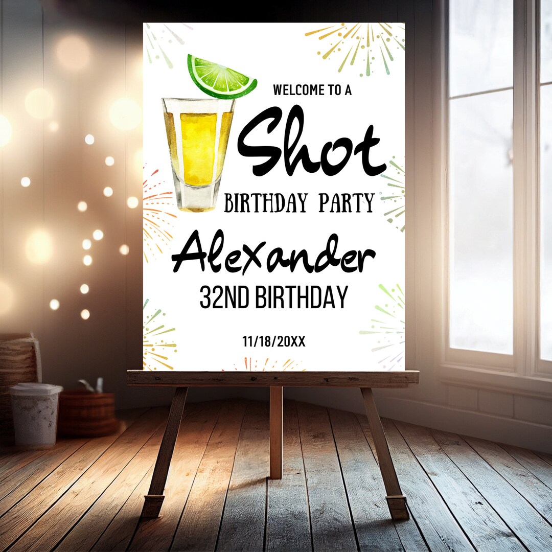 30th Birthday 30th Birthday Decor 60th Birthday Tequila Sign Tequila ...