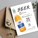 Beer Birthday Invitation Beer Themed Invitations 25th Birthday Him 25th ...