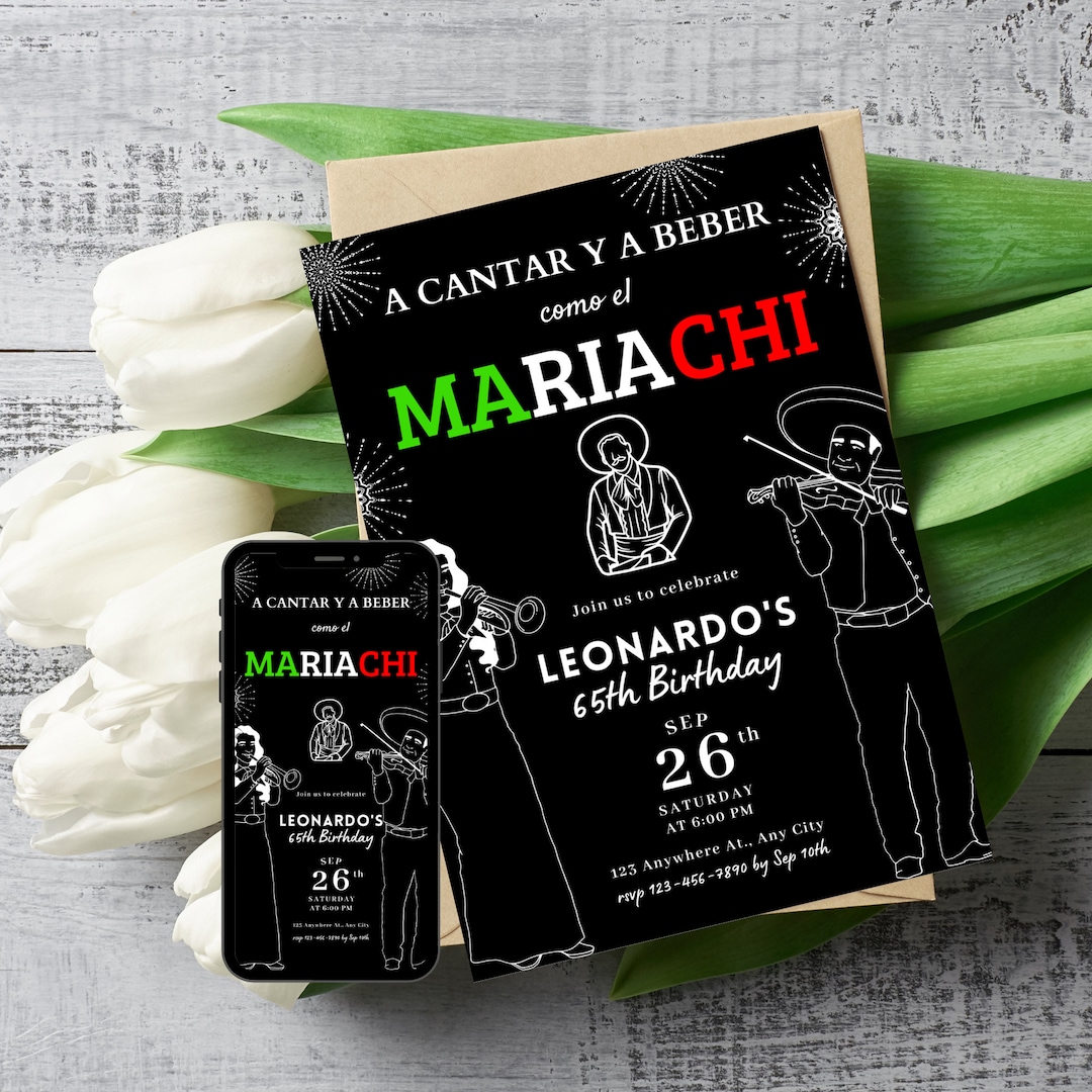 Mariachi Birthday Invitation Mexican Invitation Birthday Mexican Theme ...