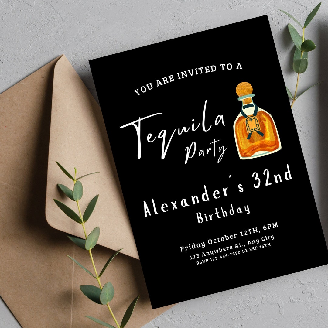 Tequila Invitation Mexican Invitation 32nd Birthday Invitation - Etsy