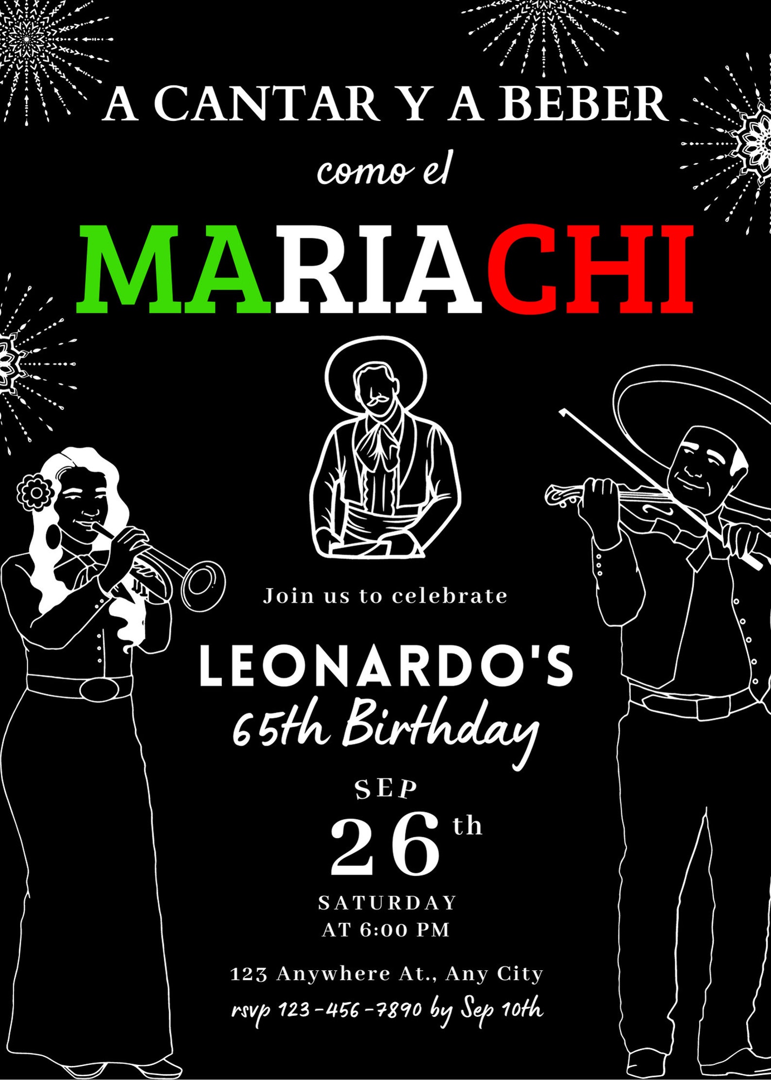 Mariachi Birthday Invitation Mexican Invitation Birthday Mexican Theme ...