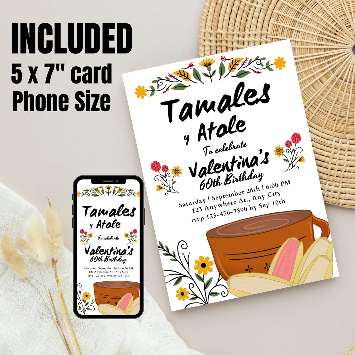 Tamales Invitation 40th Birthday Women 50th Birthday Women 60th ...