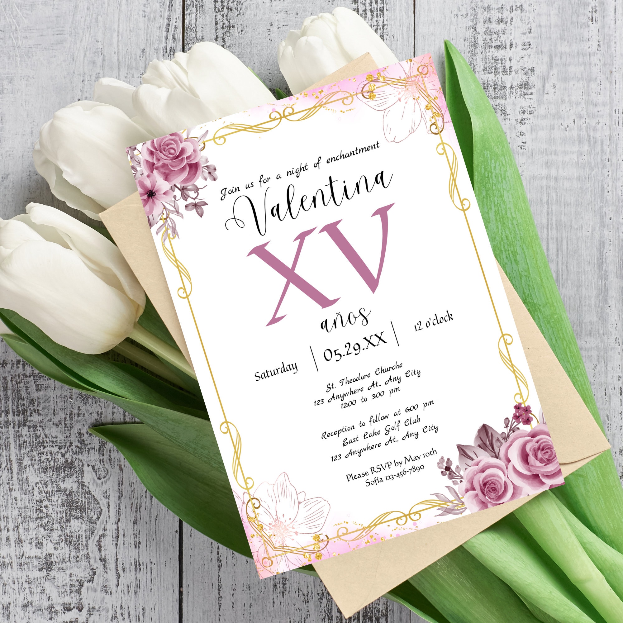 15th Birthday Party Invite 15th Birthday Invitation 15th Birthday ...