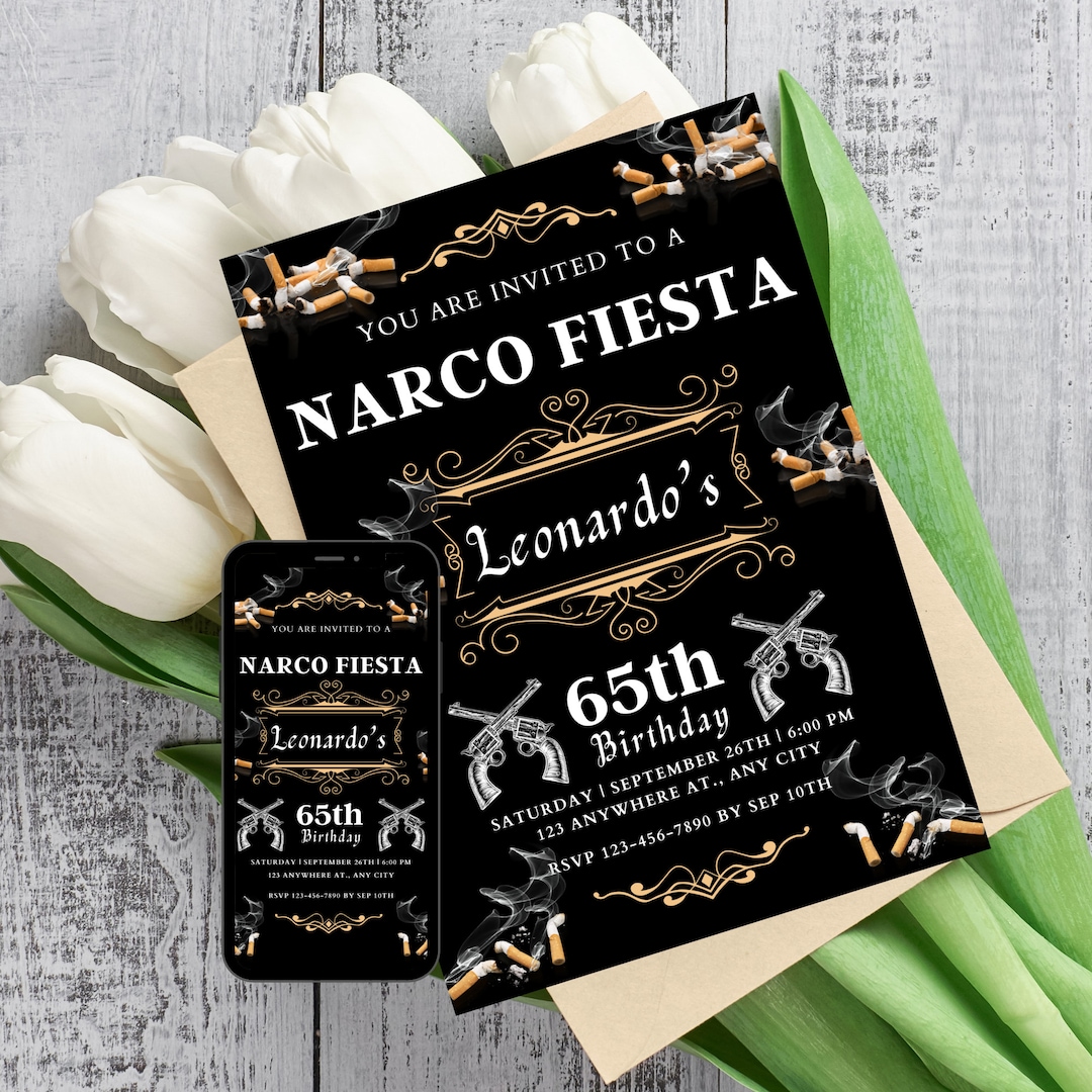 Narco Invitation Narco Party Narco Themed Party Narco Birthday ...