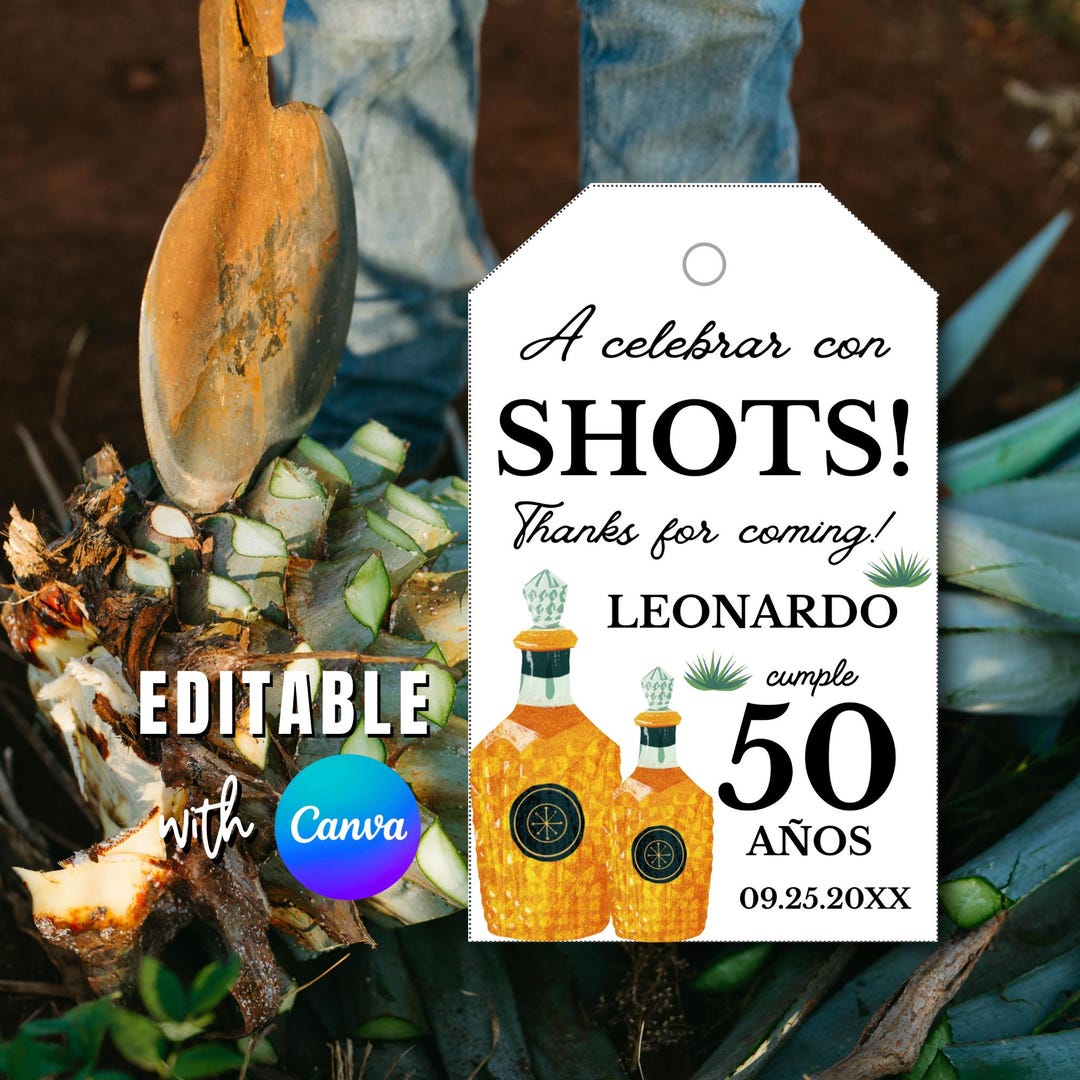 Tequila Invitation Editable Tequila Birthday Invitation Canva Templ ...