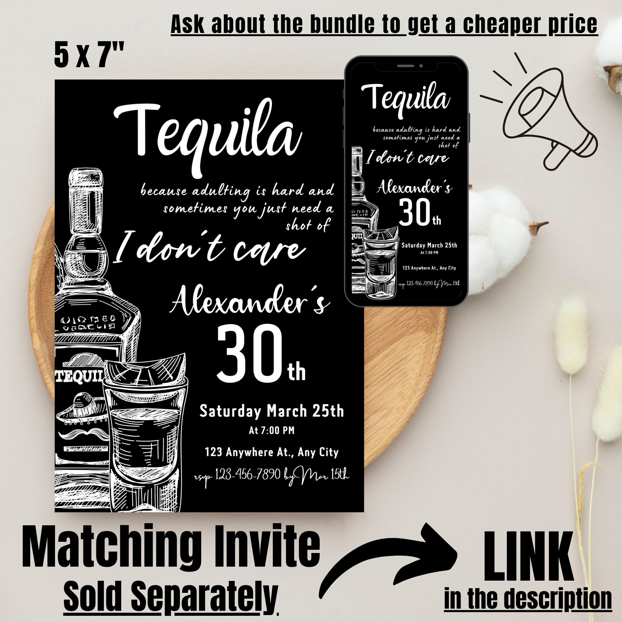Tequila Sticker Mexican Party Favors Tequila Party Favors 30th Birthday ...