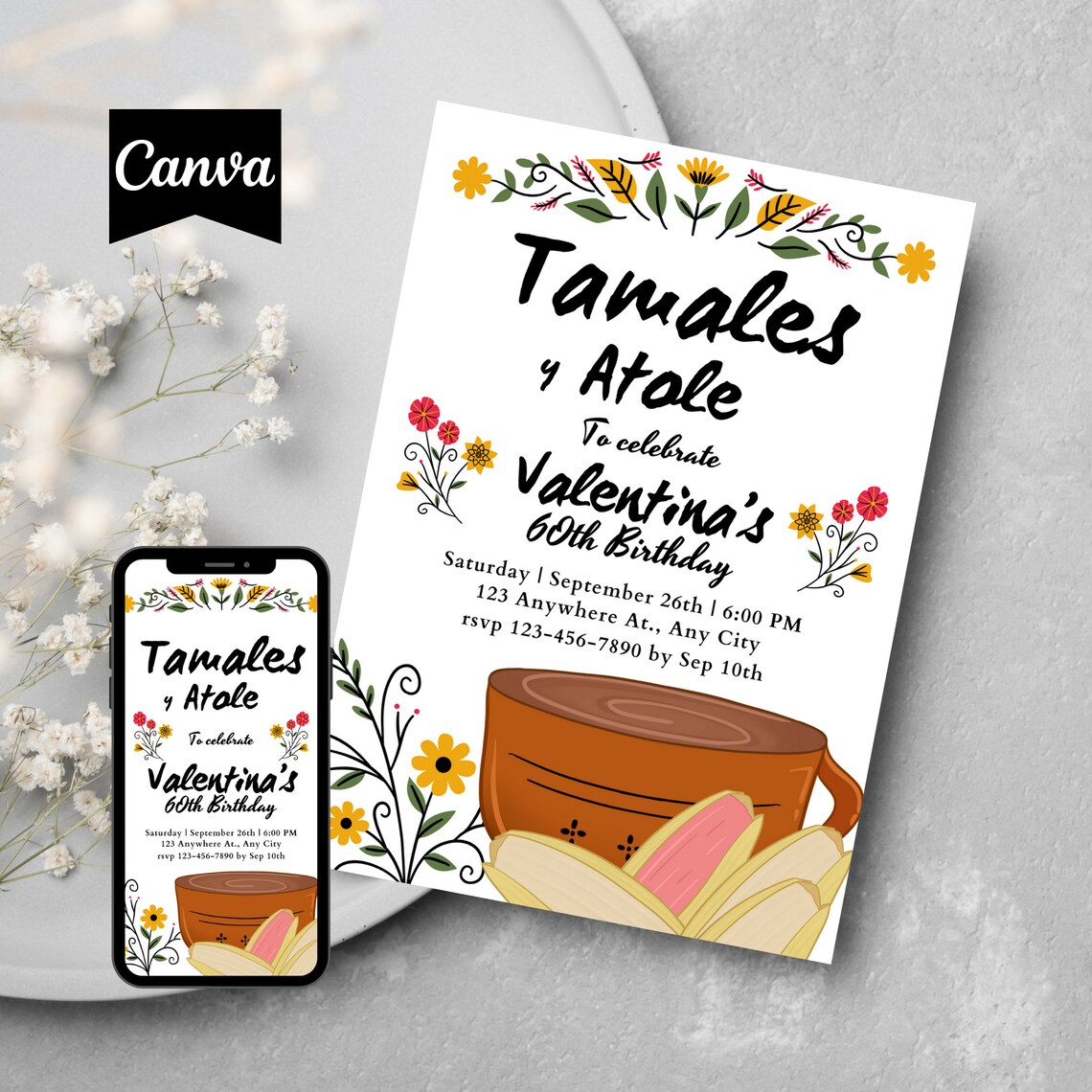 Tamales Invitation 40th Birthday Women 50th Birthday Women 60th ...