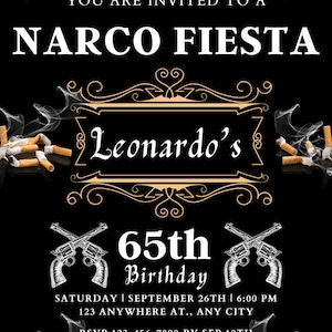 Narco Invitation Narco Party Narco Themed Party Narco Birthday ...