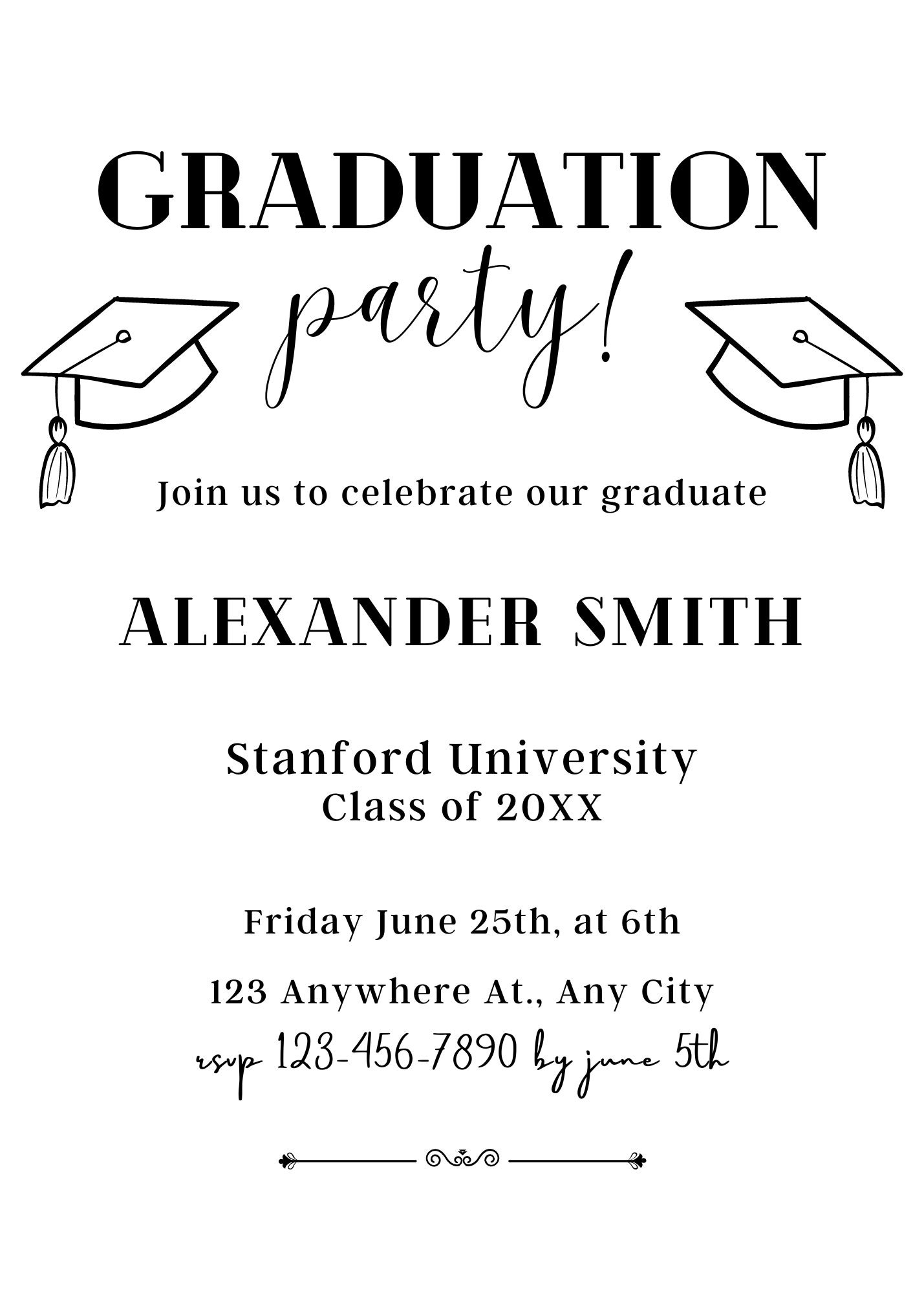 E Invitations Graduation Bsn Graduation Party Invitation Formal ...