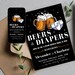 Beer and Diapers Invite Diaper Party Invitation Beer Diapers and Beer ...
