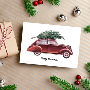 Christmas Car Printables Christmas Car Christmas Cards Watercolor ...
