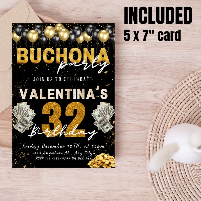 Buchona Invitation Buchona Party Buchona Digital Invitation Etsy