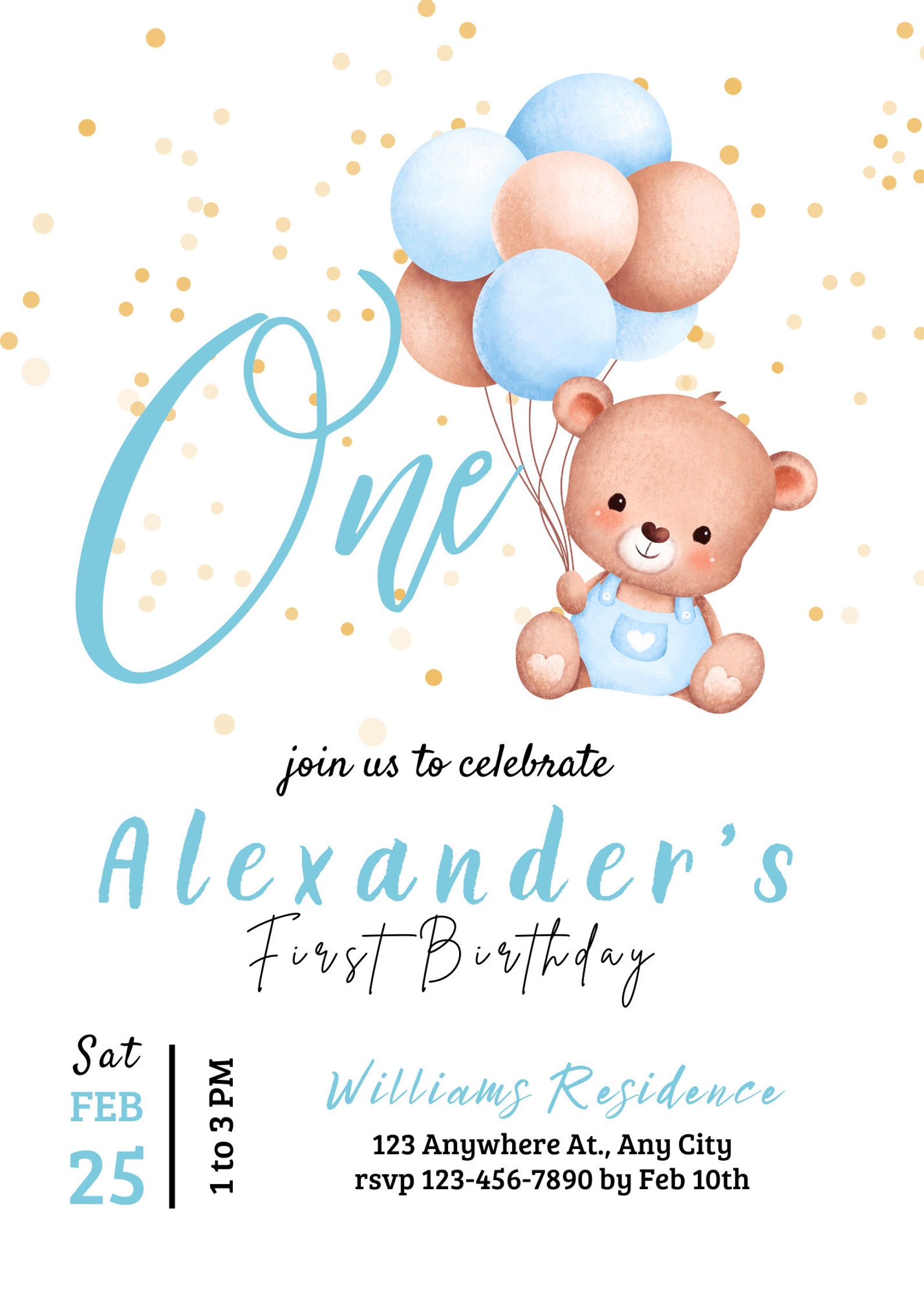 1st Birthday Boys 2nd Birthday Invitation Boy 1st Fiesta Birthday ...