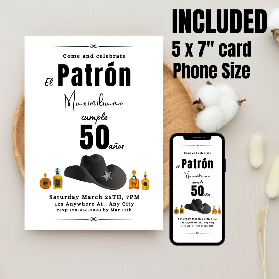 El Patron Invitation El Patron Tequila Birthday Inv 21st Birthday ...