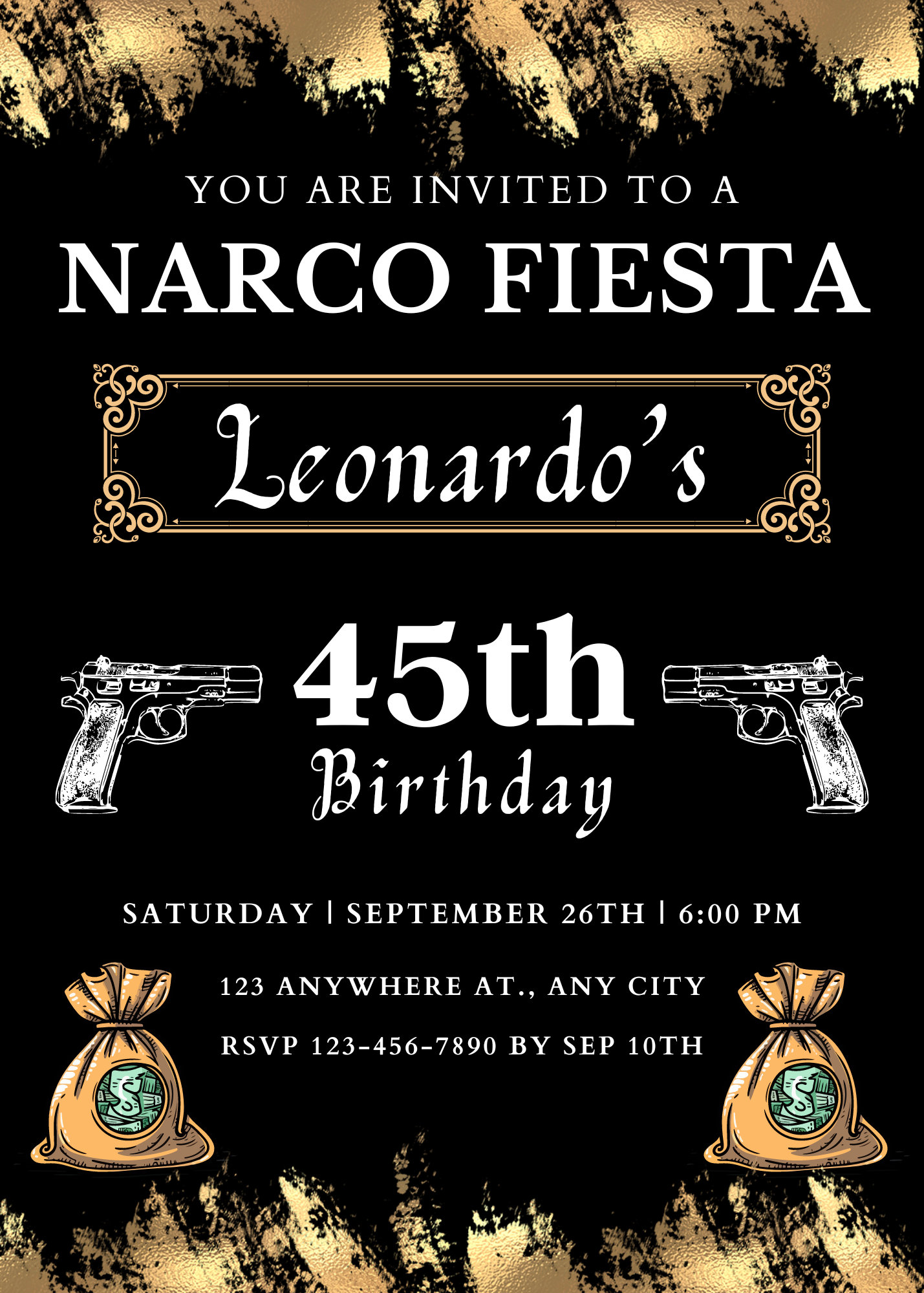Narco Invite Narco Fiesta Narco Party Narco Themed Party 30th Birthday ...