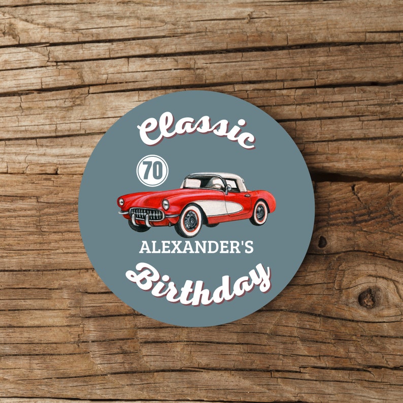 Custom Stickers Personalised Birthday Sticker 70th Birthday 70th ...