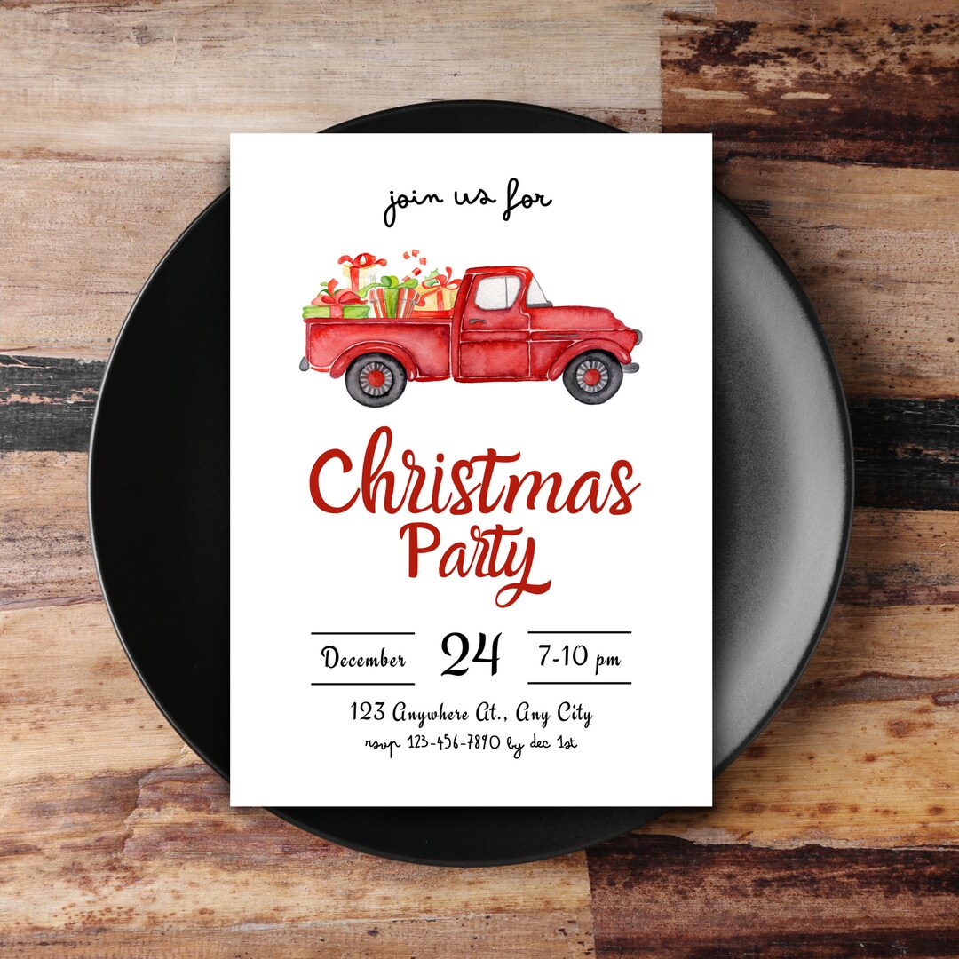E Invite Christmas Editable Christmas Party Invitation Christmas Party ...