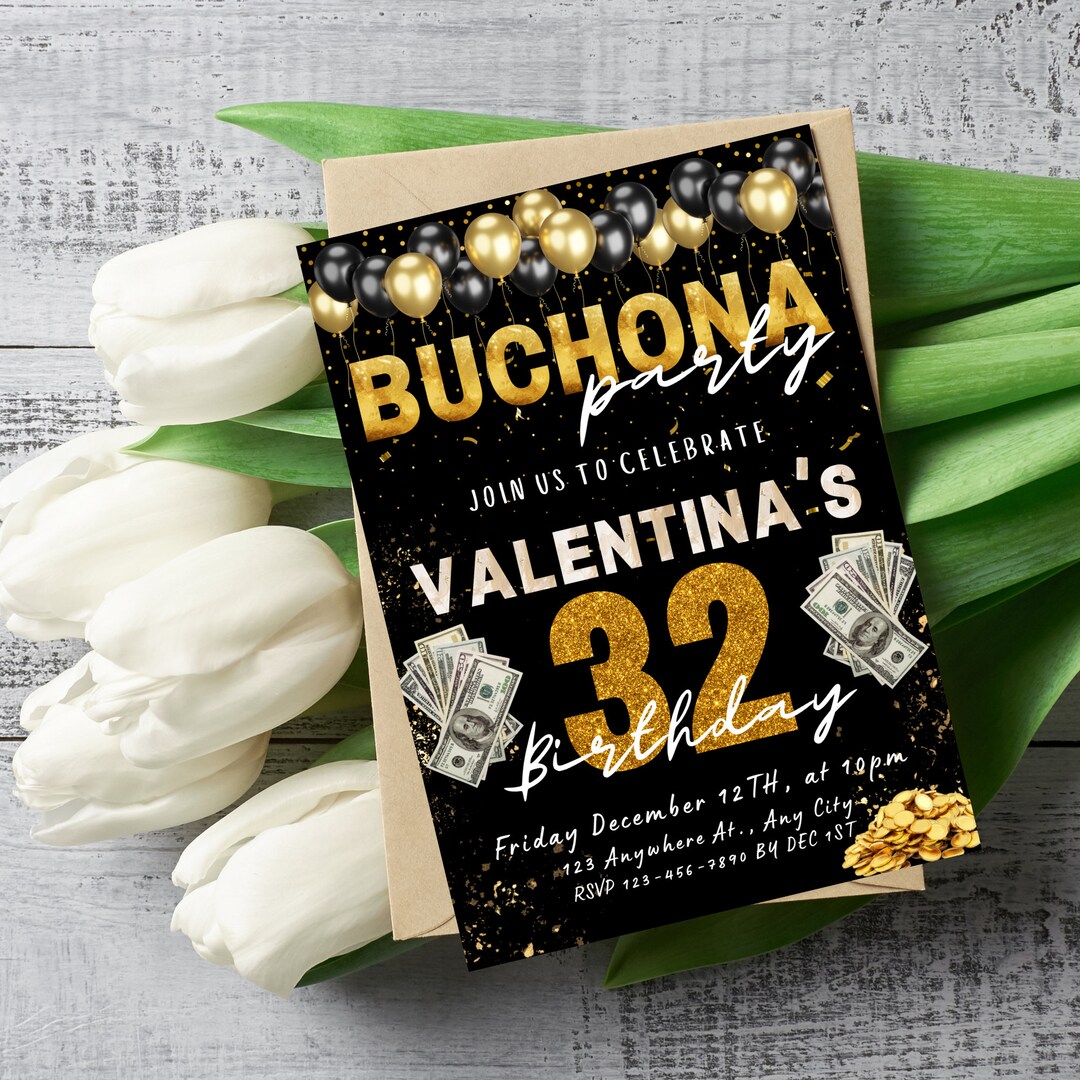 Buchona Invitation Buchona Party Buchona Digital Invitation - Etsy