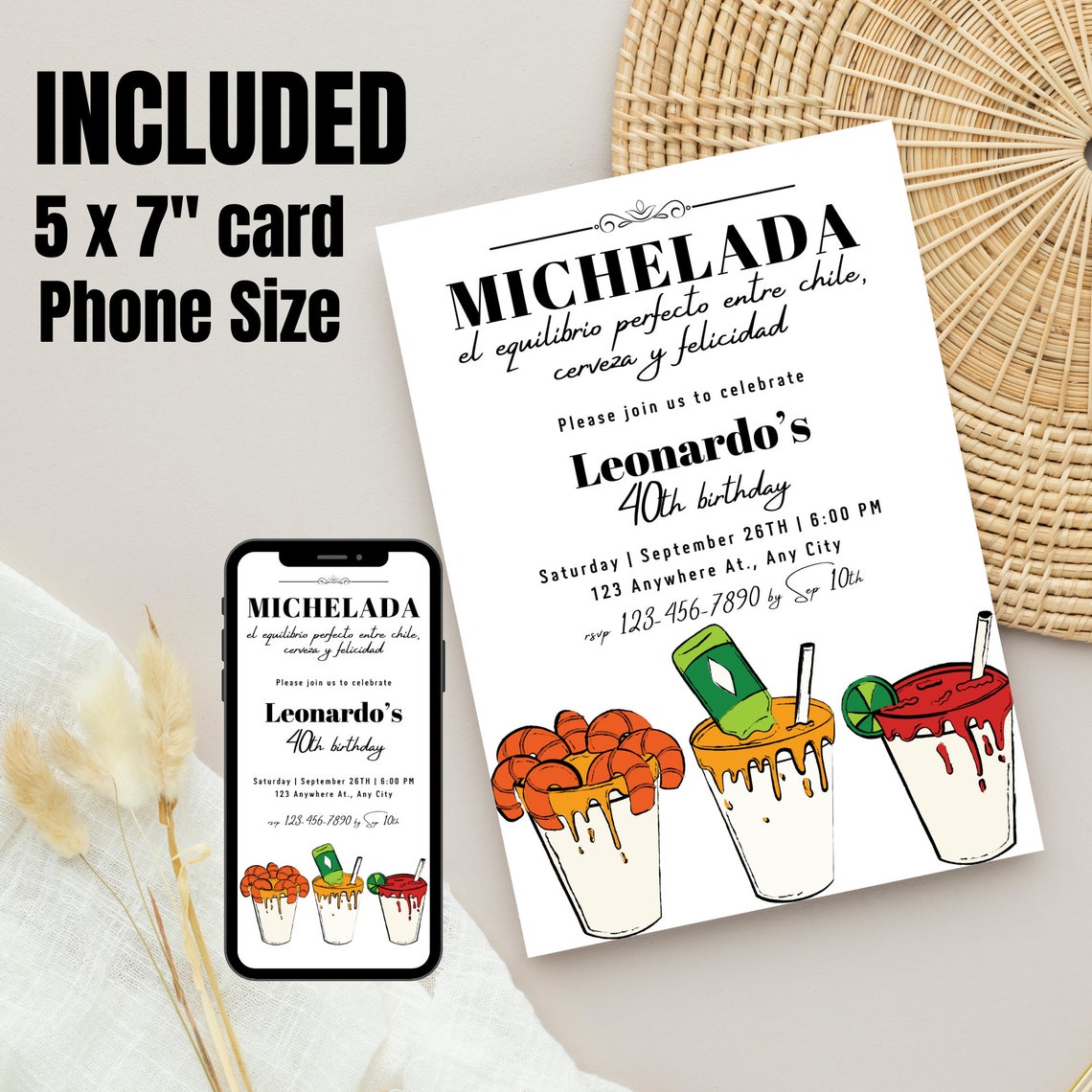 Michelada Invitation Michelada Birthday 30th Birthday Man 40th Birthday ...