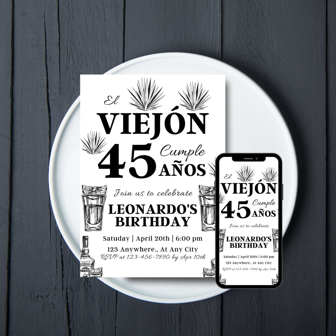 El Viejón Invitation Agave Tequila Mexican Fiesta Invitation Tequila ...