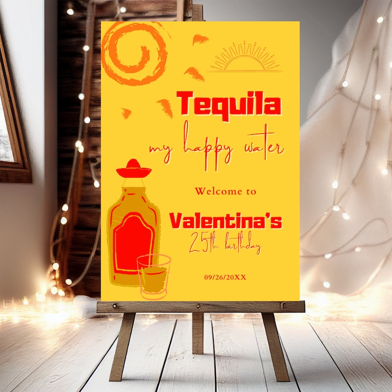 25th Birthday Tequila Birthday Theme Tequila Birthday Decor - Etsy