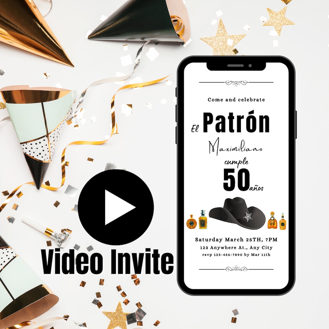 El Patron Invitation Español Patron El Patron Tequila Invite Video ...
