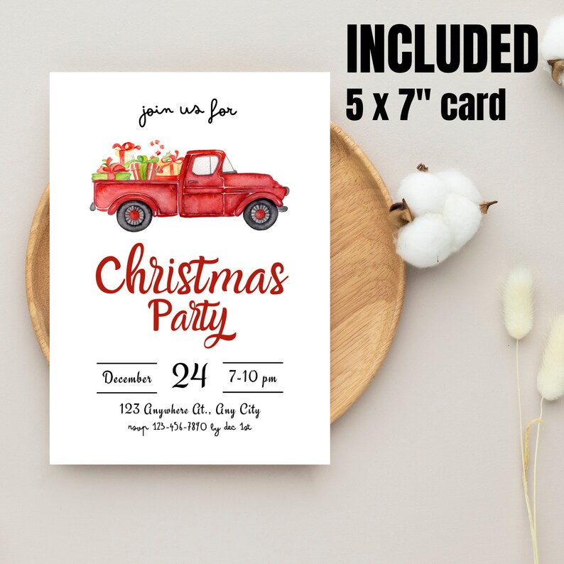E Invite Christmas Editable Christmas Party Invitation Christmas Party ...