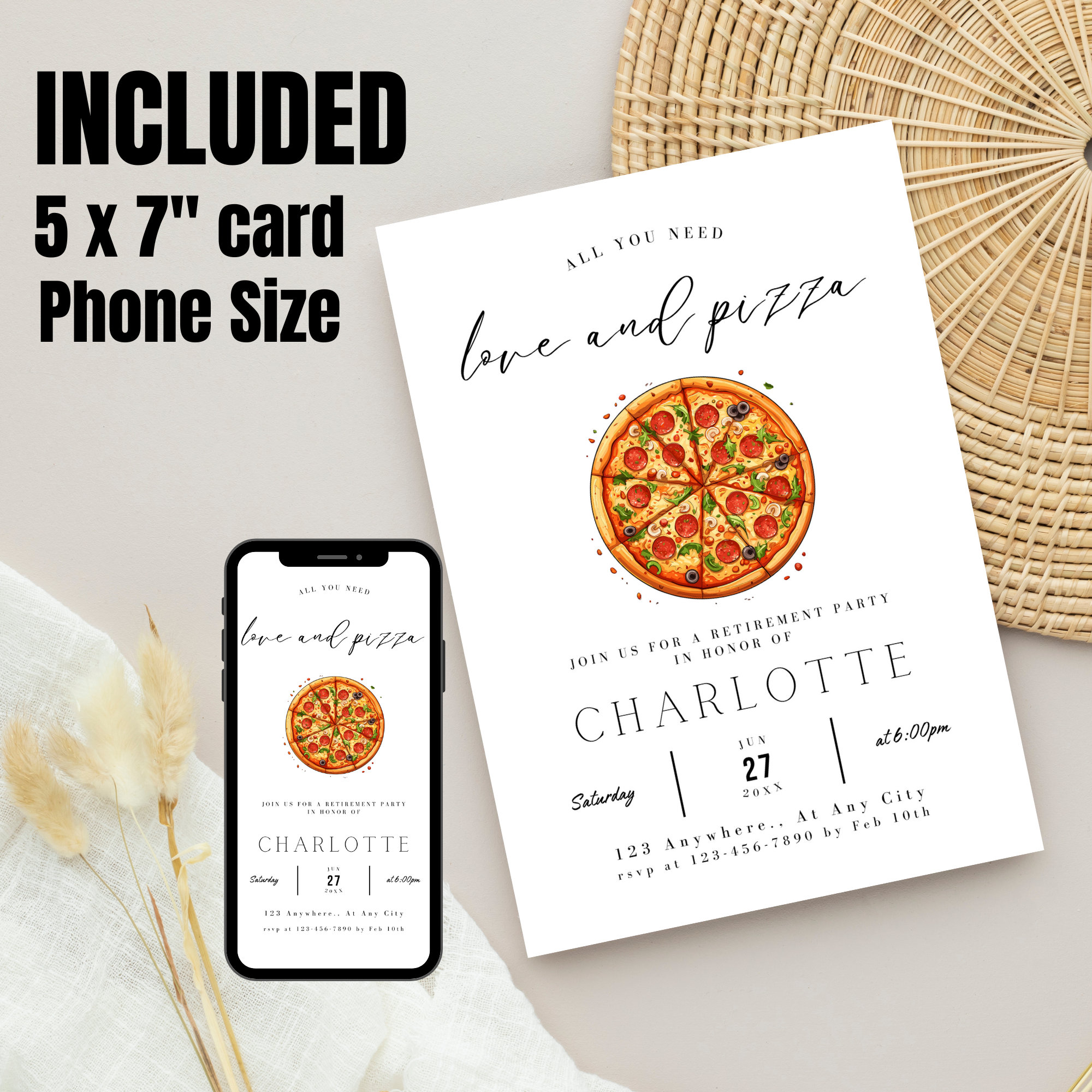 Pizza Invitation Editable Pizza Party Invitation Pizza Theme Invitation ...