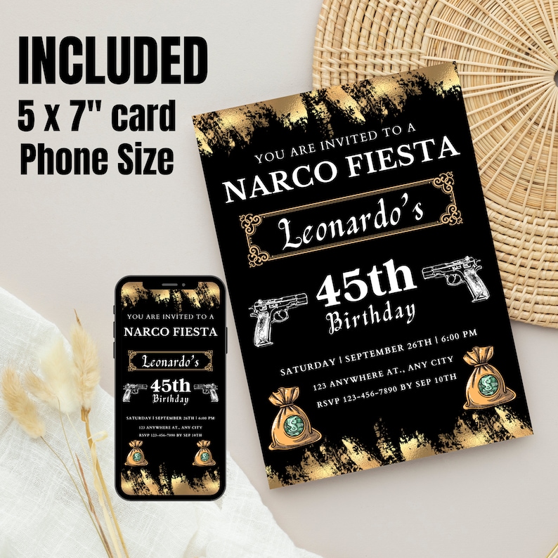 Narco Invite Narco Fiesta Narco Party Narco Themed Party 30th Birthday ...
