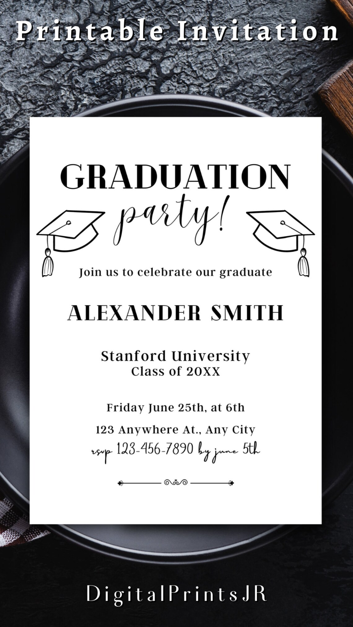 E Invitations Graduation Bsn Graduation Party Invitation - Etsy