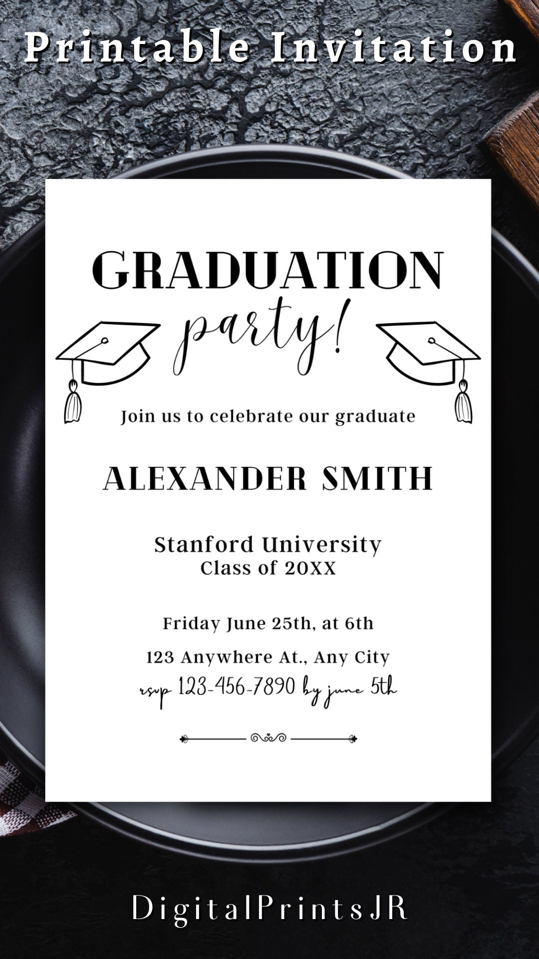 E Invitations Graduation Bsn Graduation Party Invitation Formal ...