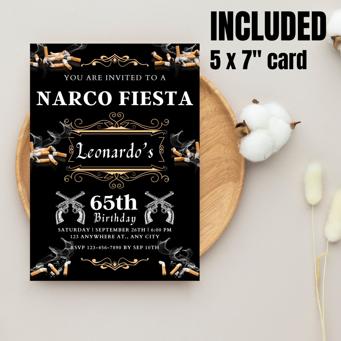 Narco Invitation Narco Party Narco Themed Party Narco Birthday ...