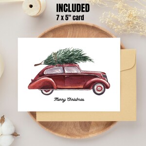 Christmas Car Printables Christmas Car Christmas Cards Watercolor ...