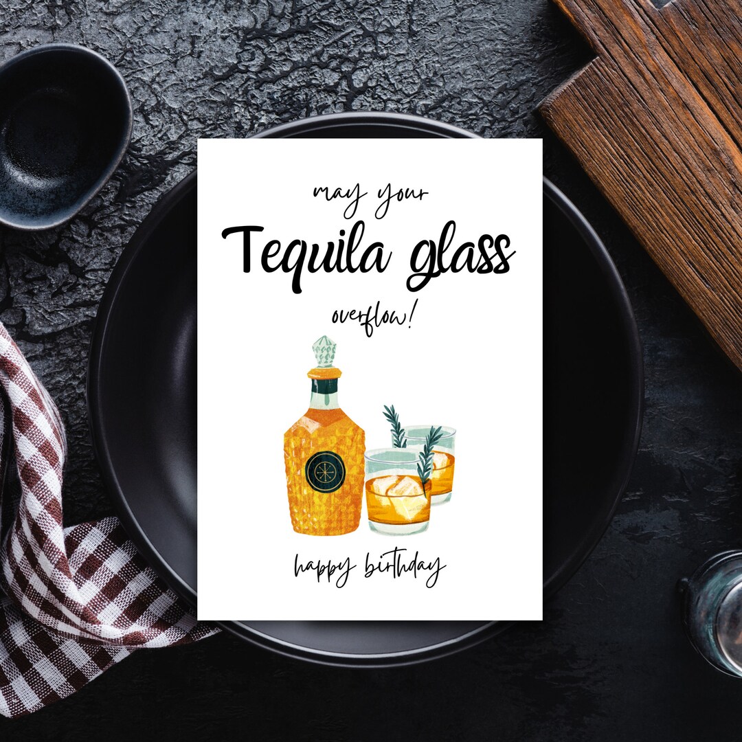 Tequila Birthday Card Tequila Card 60th Birthday Card 65th Birthday ...