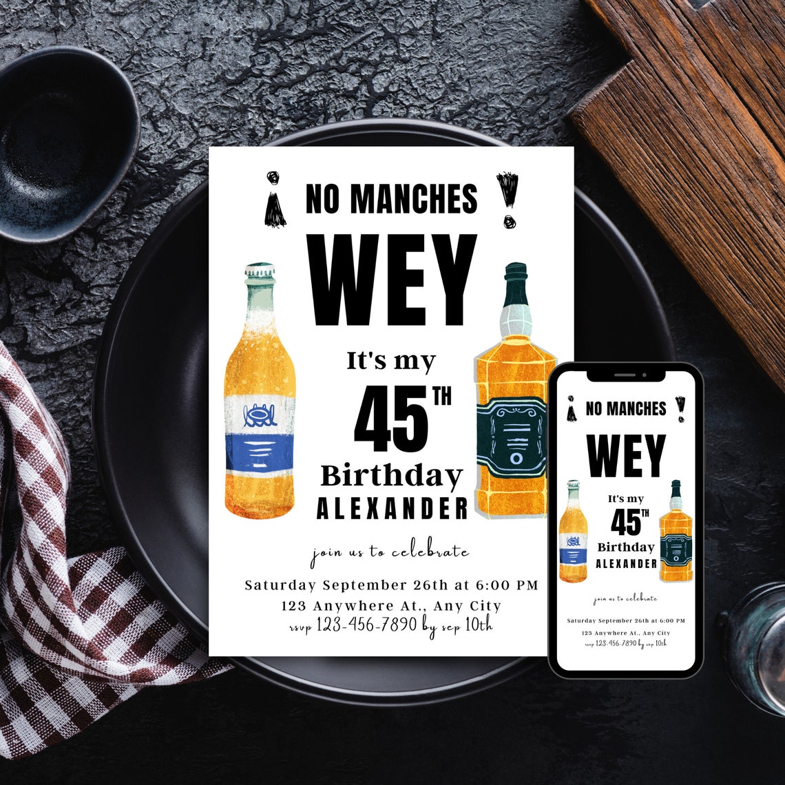 Wey Invitation Mexican Invitation Mexican Invitation Birthday Tequila ...