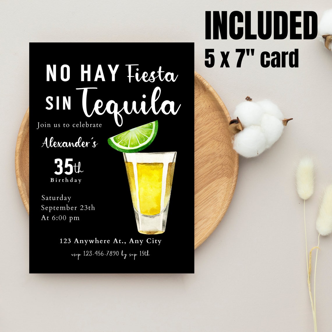 Tequila Invitation Digital Tequila Birthday Invitation Tequila Party ...
