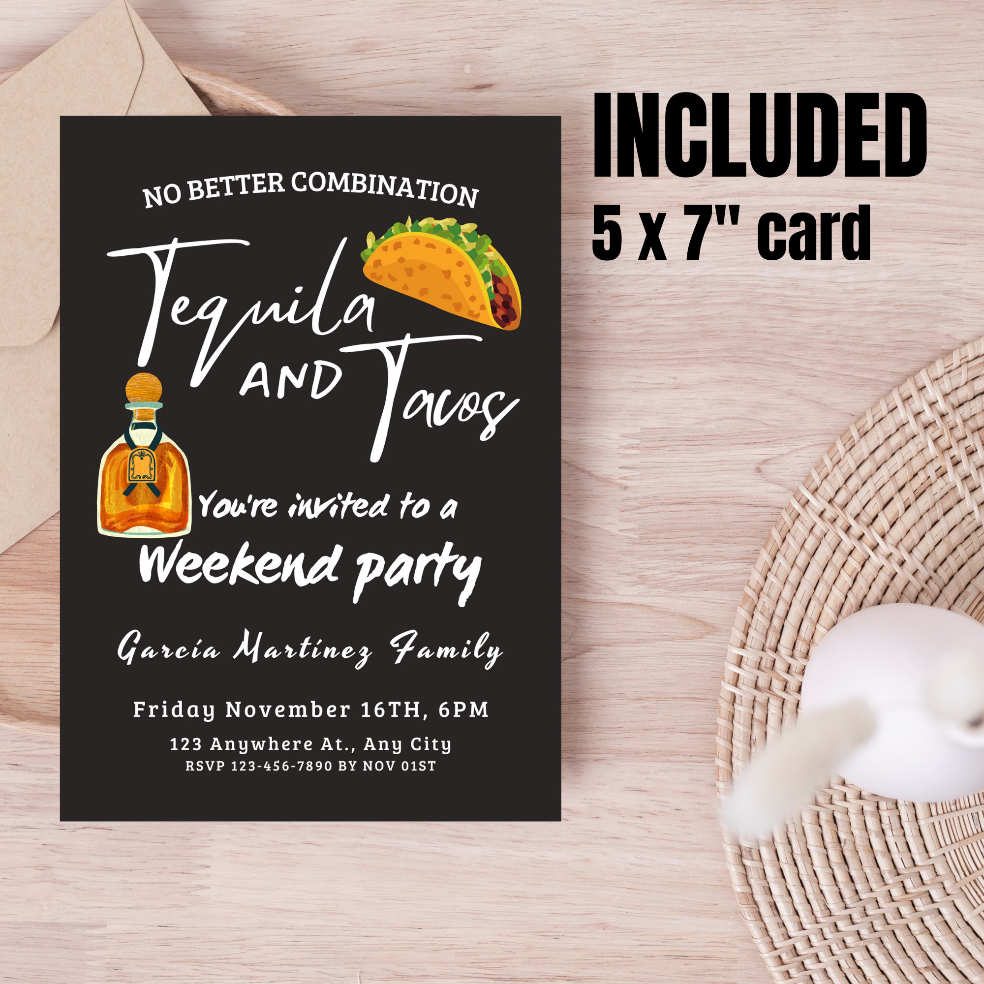 Taco and Tequila Party Tacos and Tequila Invitation Tacos Party Invite ...