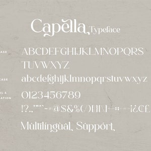 Capella Font - Serif Font, Modern Font, Boho Font, Branding Font, Swash ...