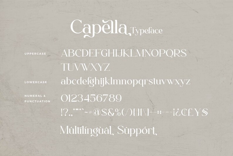 Capella Font - Serif Font, Modern Font, Boho Font, Branding Font, Swash ...