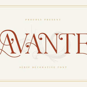 AVANTE Font Serif Font Modern Font Boho Font Branding | Etsy