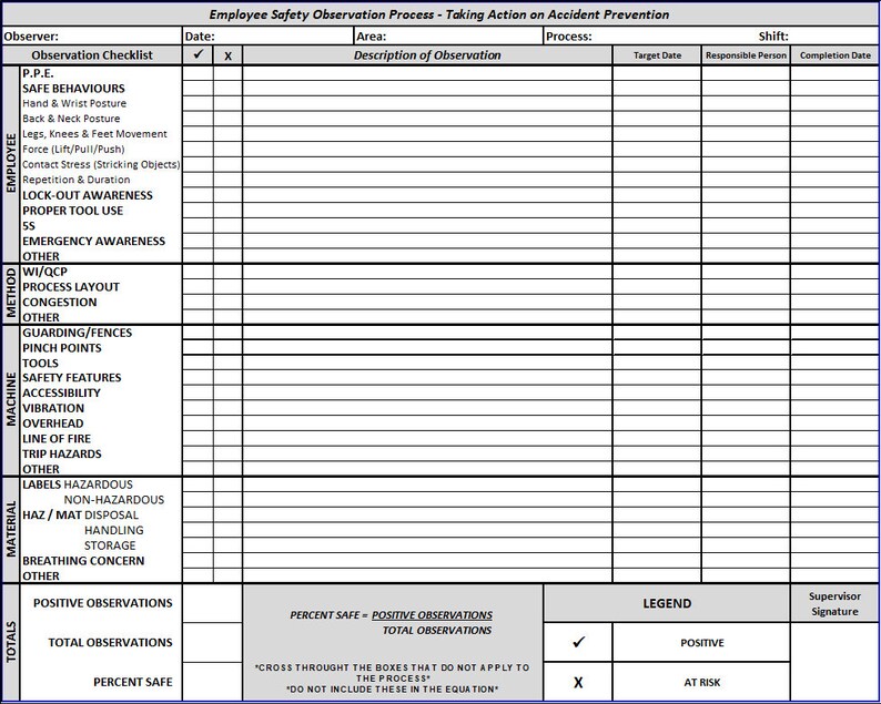 Safety Audit Sheet - Etsy